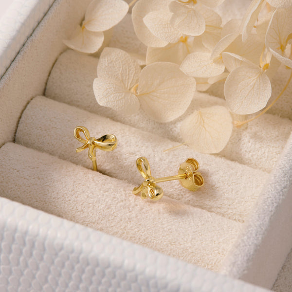 Bow Gold Studs - Midsummer Star Wholesale