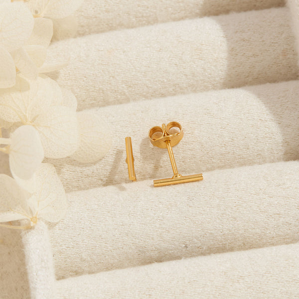 Dainty Bar Studs Gold - Preorder - Midsummer Star Wholesale