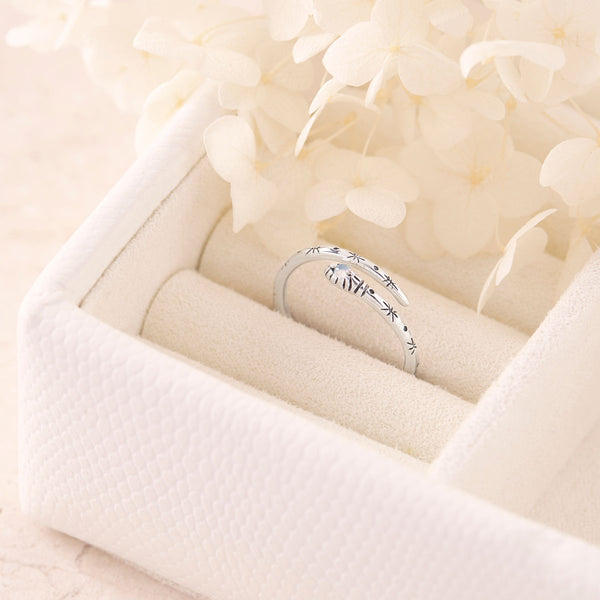 Delicate Mystic Serpent Moonstone Ring - Midsummer Star Wholesale